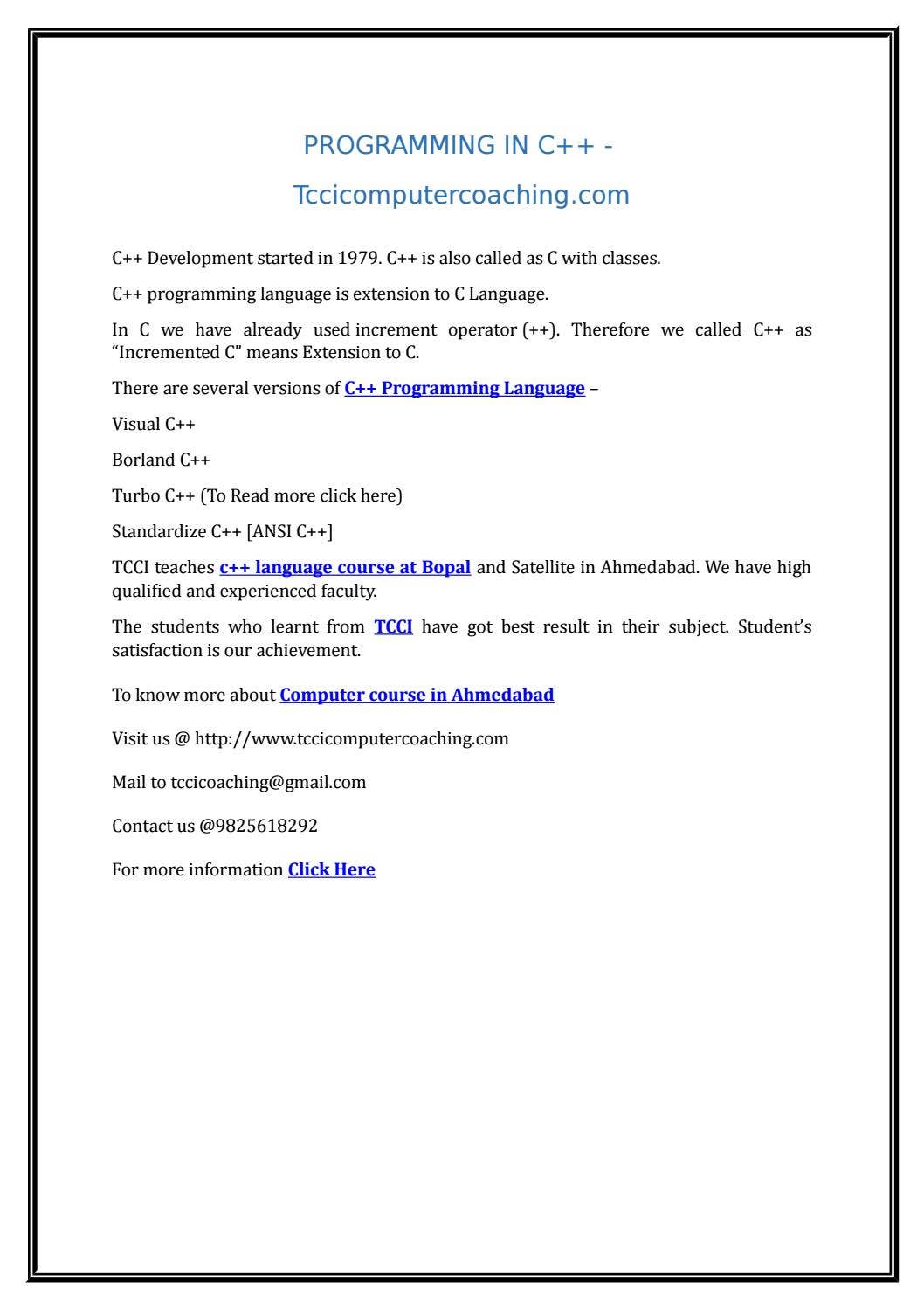Programming in c by Rosario Riley - Issuu
