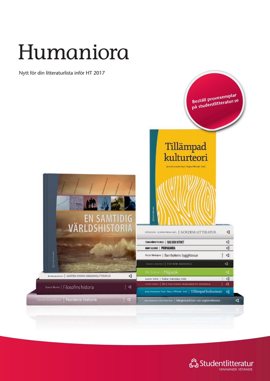 Humaniora inför HT17 by Studentlitteratur AB - Issuu