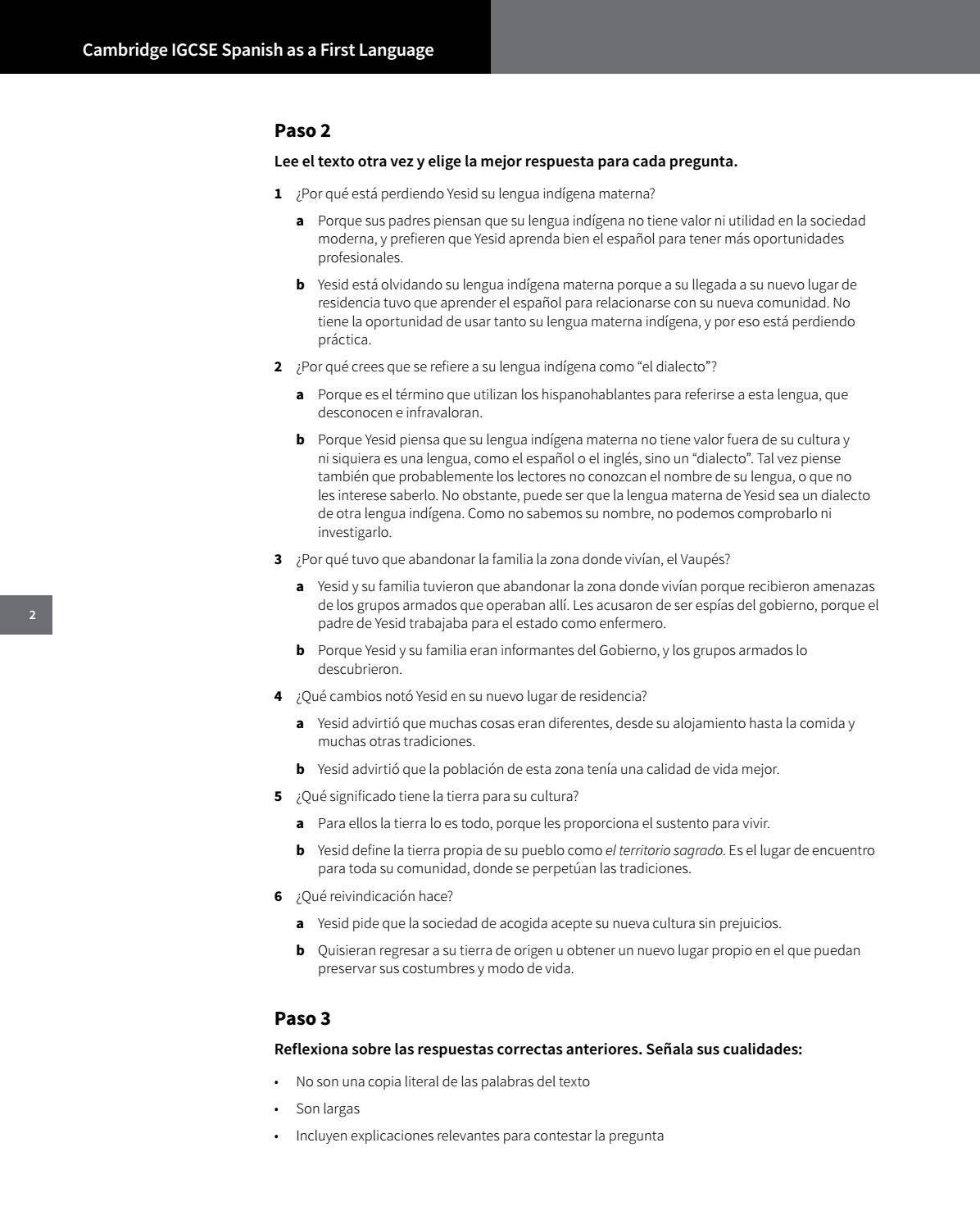 Preview Cambridge IGCSE® Spanish as a First Language Workbook by ...
