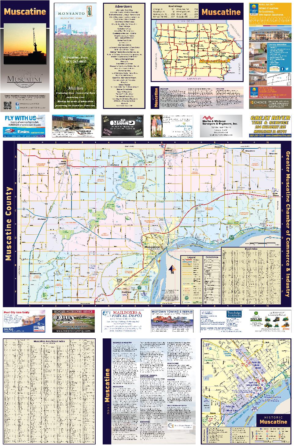 Muscatine IA Chamber Map 2017 by Town Square Publications, LLC - Issuu