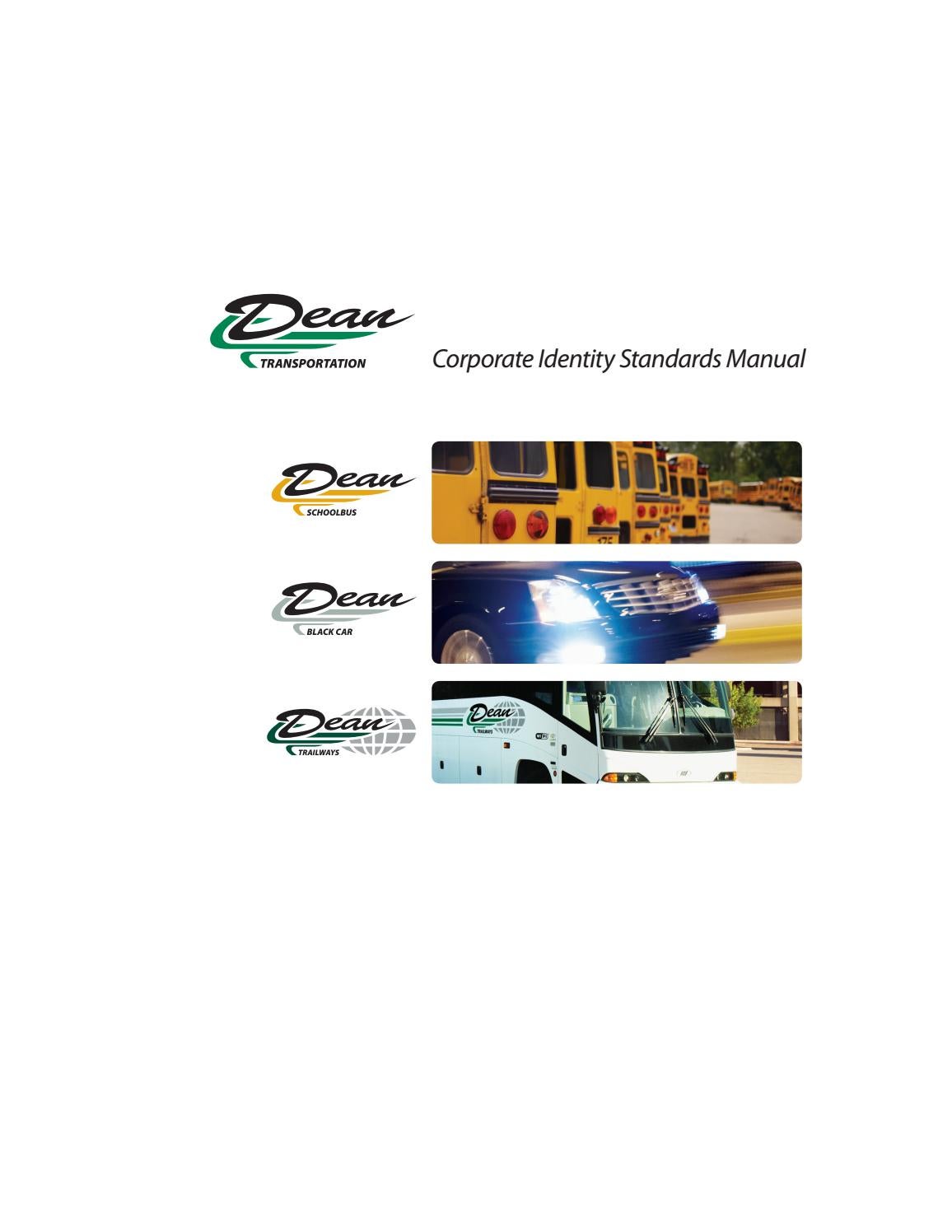 Dean Transportation Corporate ID/Brand Standards Manual by CiesaDesign ...