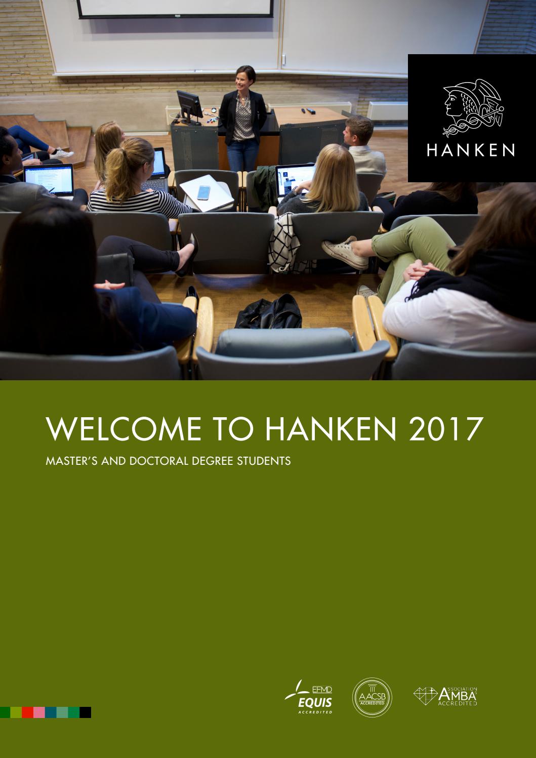 Welcome to Hanken guide 2017 by Hanken School of Economics - Issuu