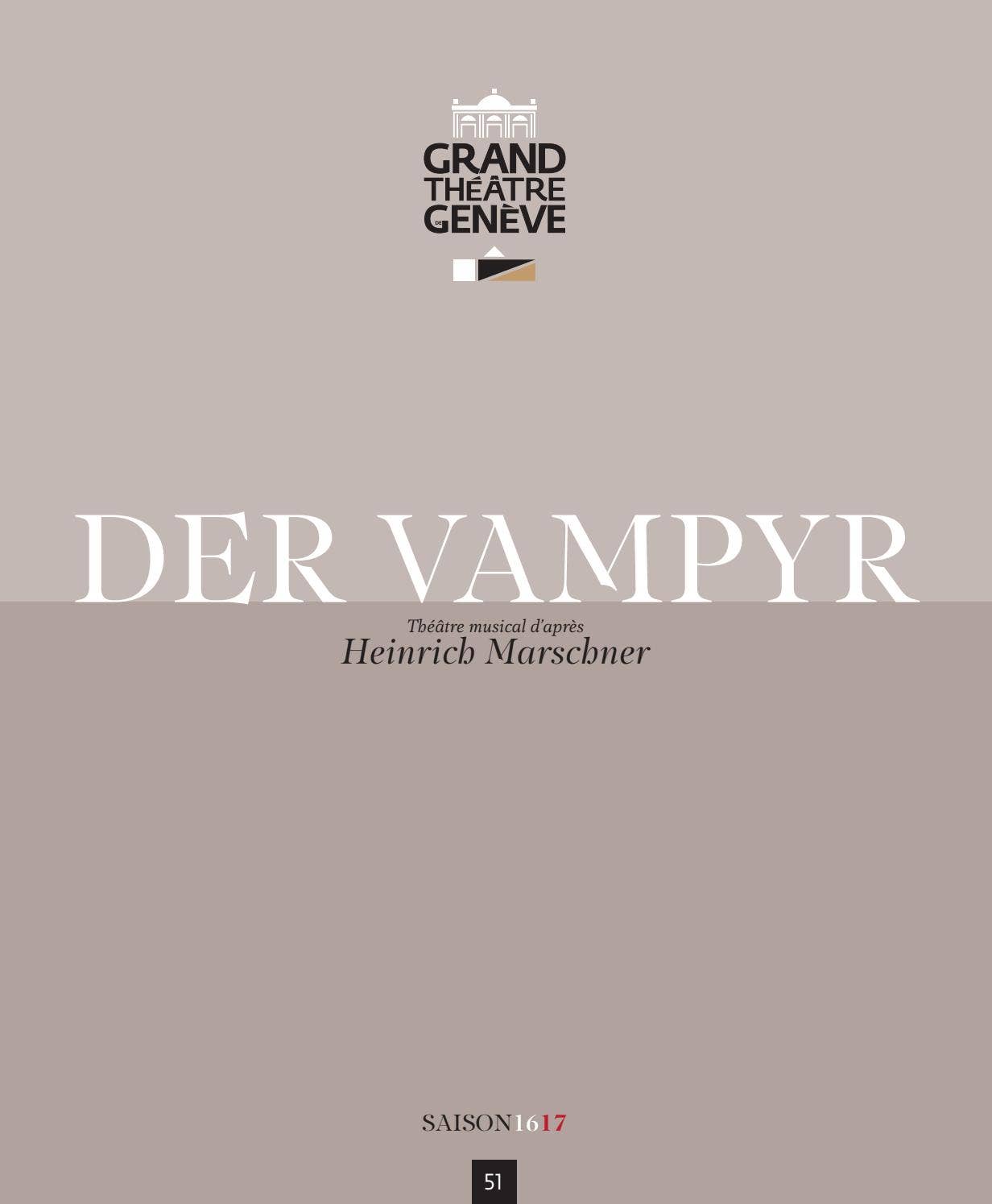 1617 - Programme opéra n° 51 - Der Vampyr - 11/16 by Grand Théâtre de ...