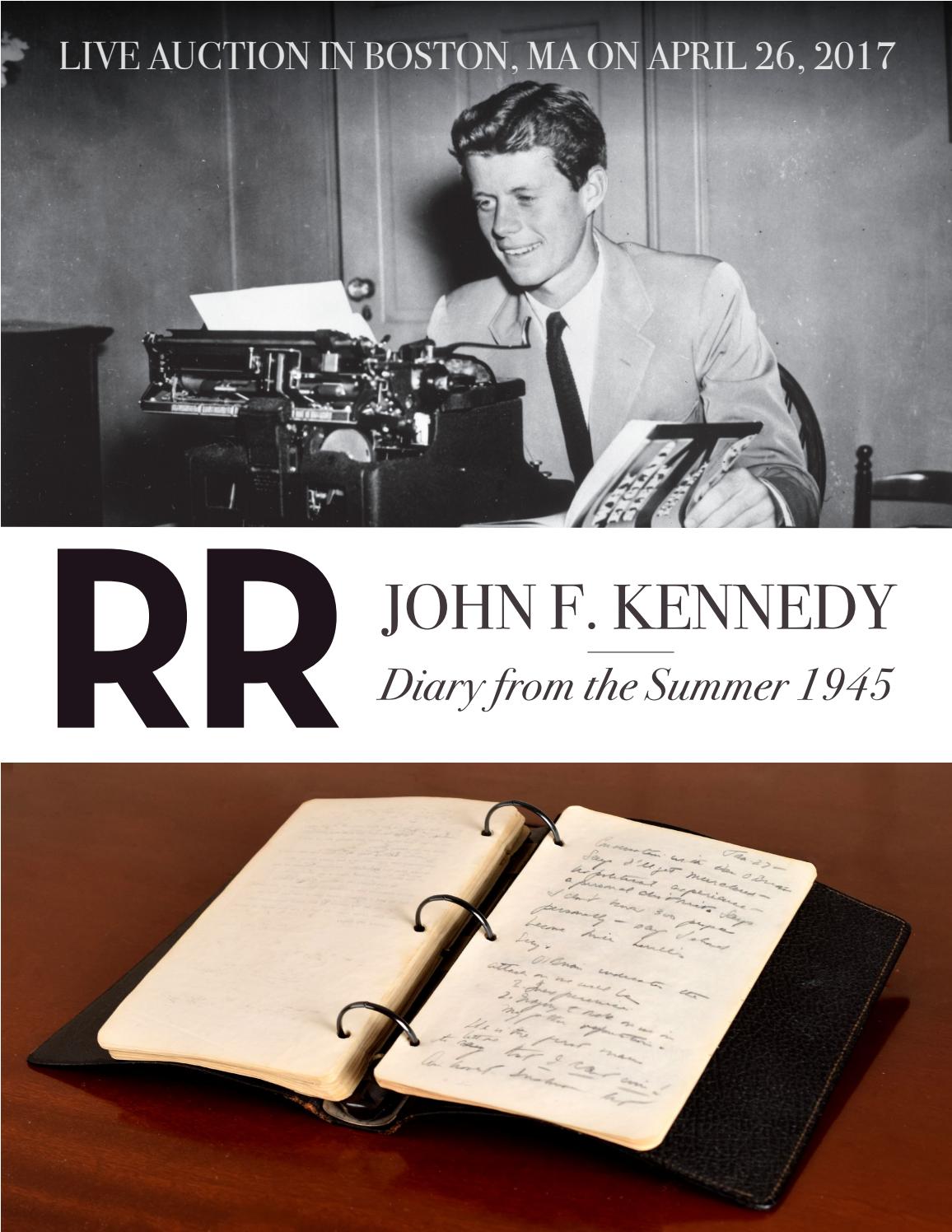 RR Auction: John F. Kennedy Diary from the Summer 1945 by RR Auction ...