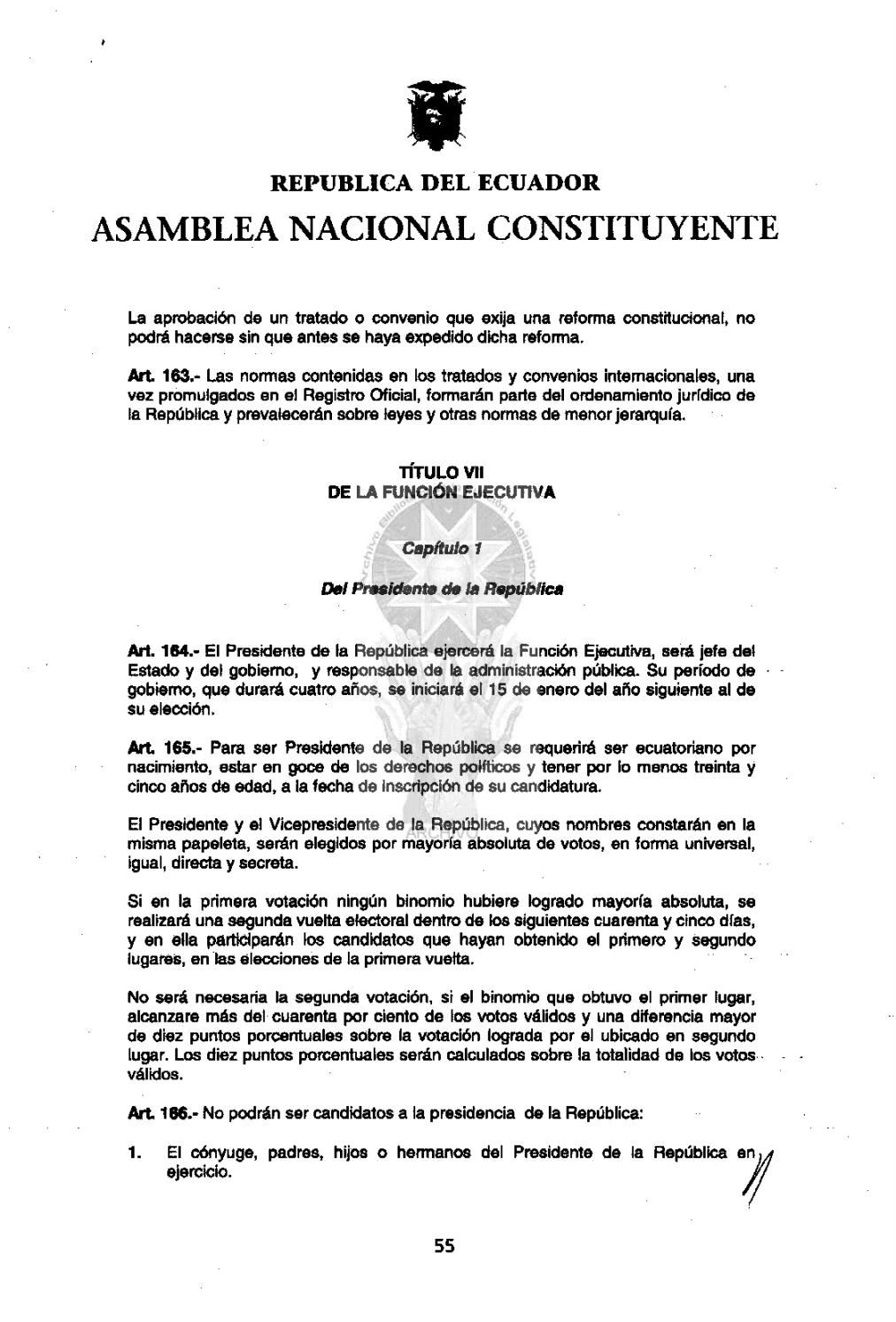 Constitución de la República del Ecuador de 1998 by Asamblea Nacional ...