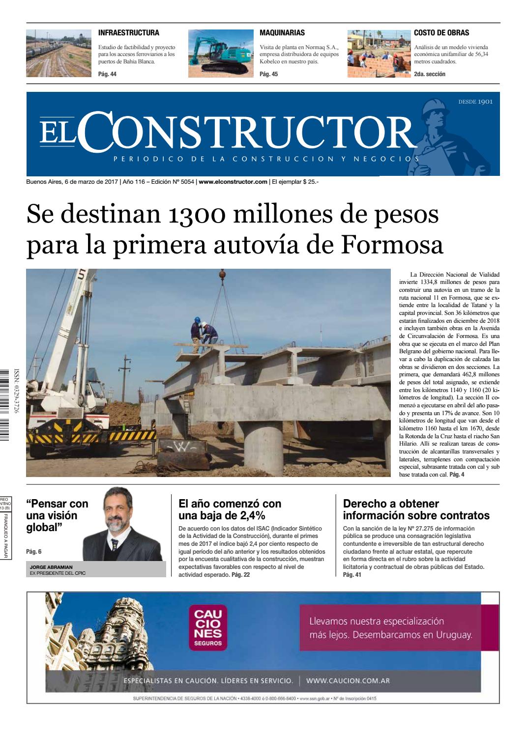 El Constructor 6/3/2017 - N° 5054 Año 116 by ELCO Editores - Issuu