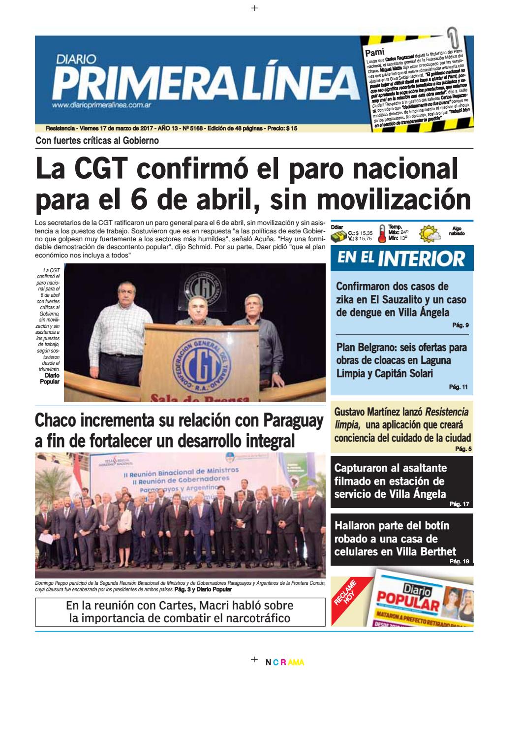 Primera linea 5168 17 03 17 by Diario Primera Linea - Issuu