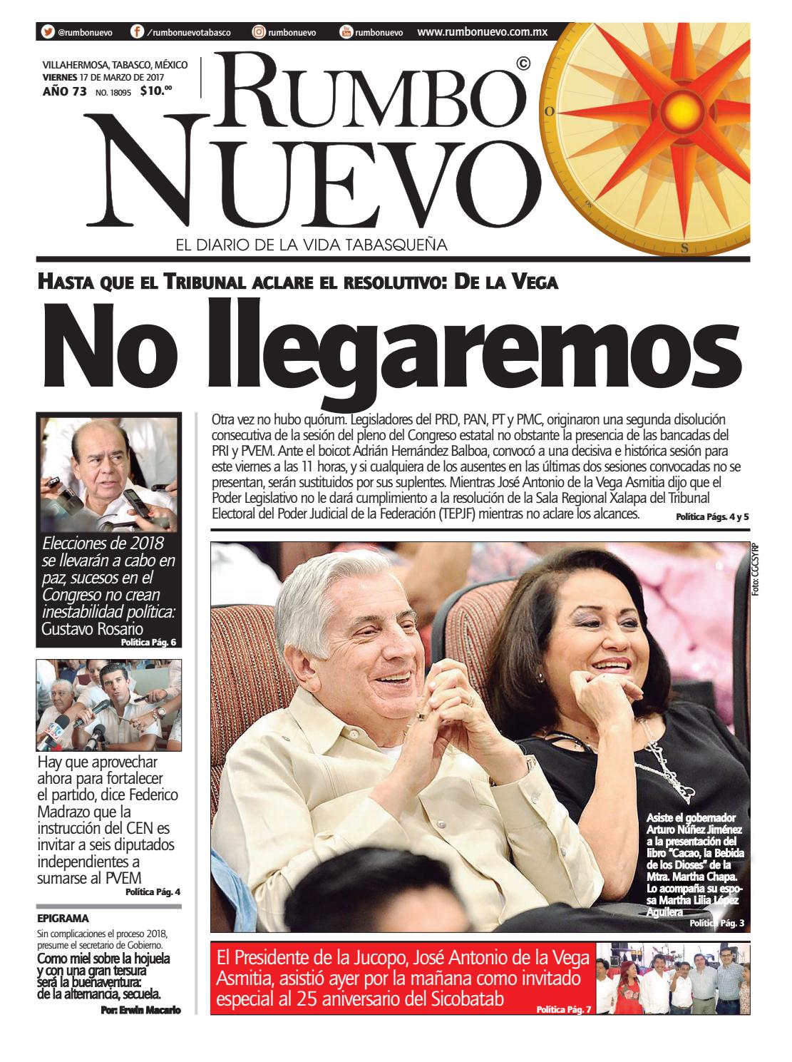 Rumbo Nuevo. Viernes 17 de marzo de 2017 by Grupo Rumbo Nuevo - Issuu