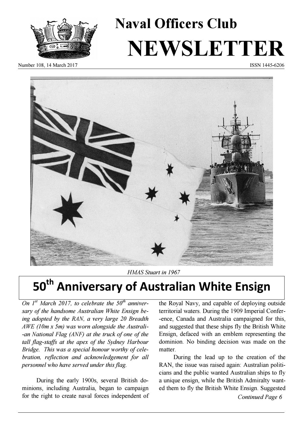 Nocn108 r public by Naval Officers Club of Australia Inc. - Issuu