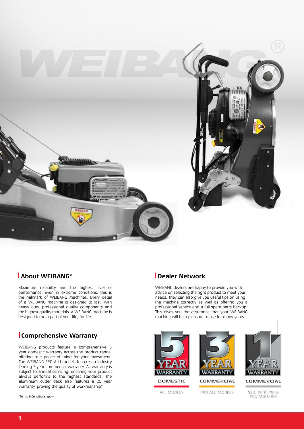 Weibang 2017 Catalogue by Rochford Garden Machinery - Issuu