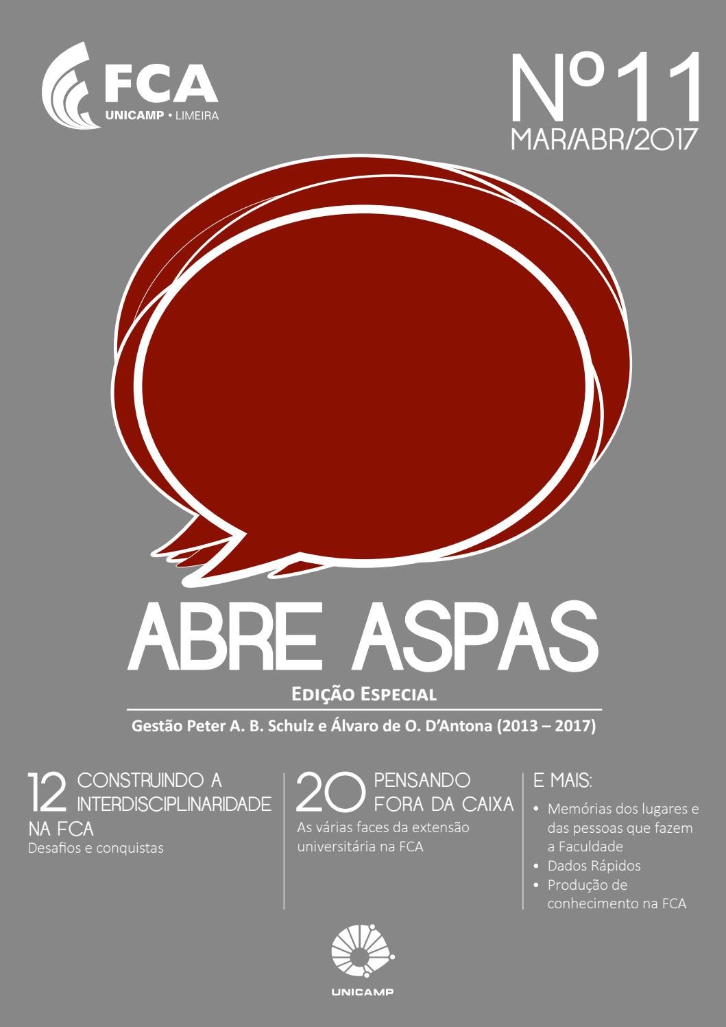 Abre Aspas Nº11 / FCA Unicamp - Edição Especial by Faculdade de ...