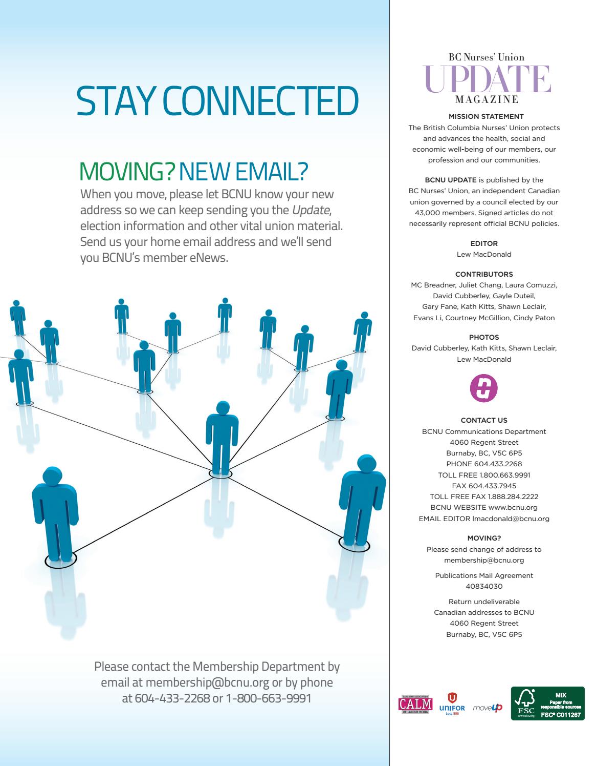 BCNU Update Magazine March-April 2017 by BC Nurses' Union - Issuu