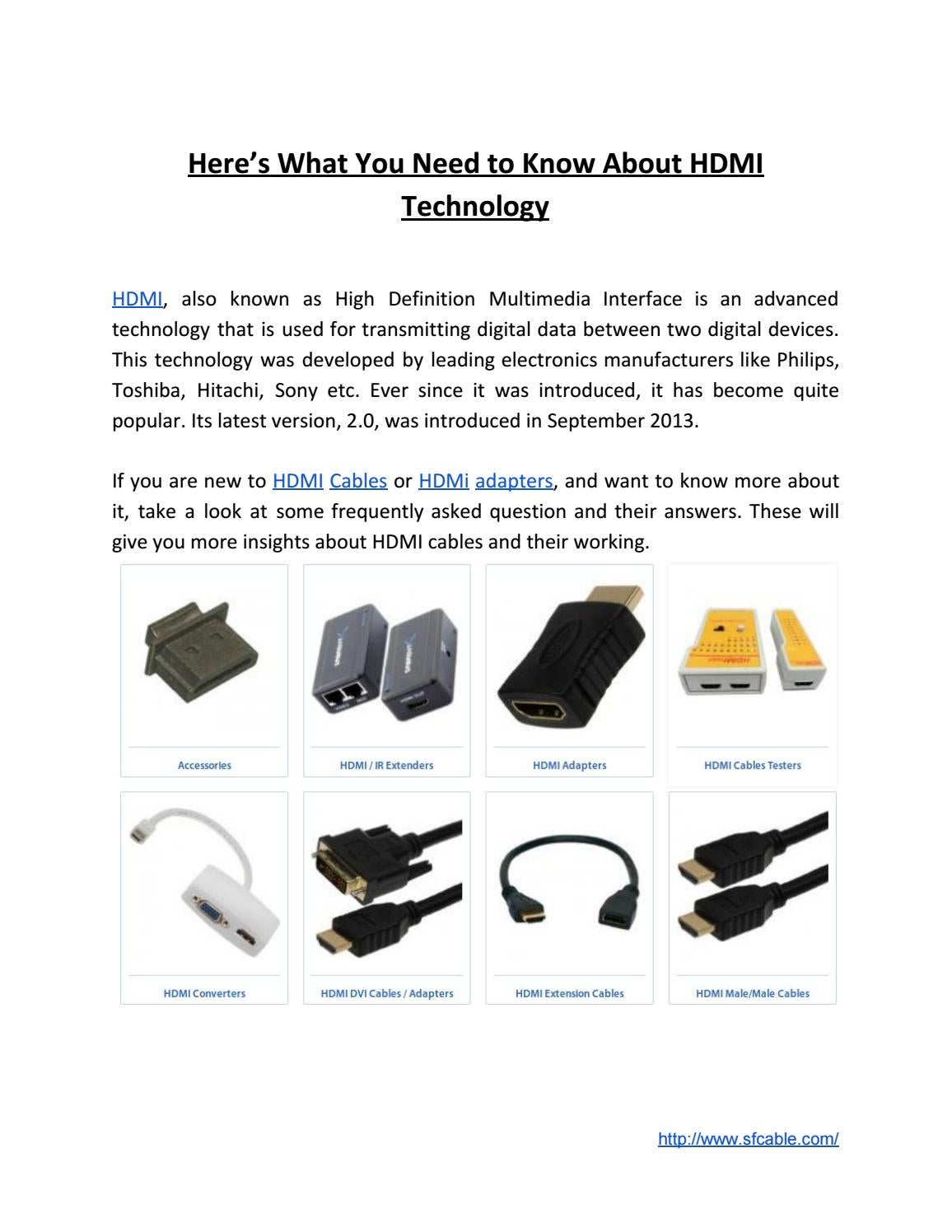 Here’s What You Need to Know About HDMI Technology by Sf Cable, Inc - Issuu