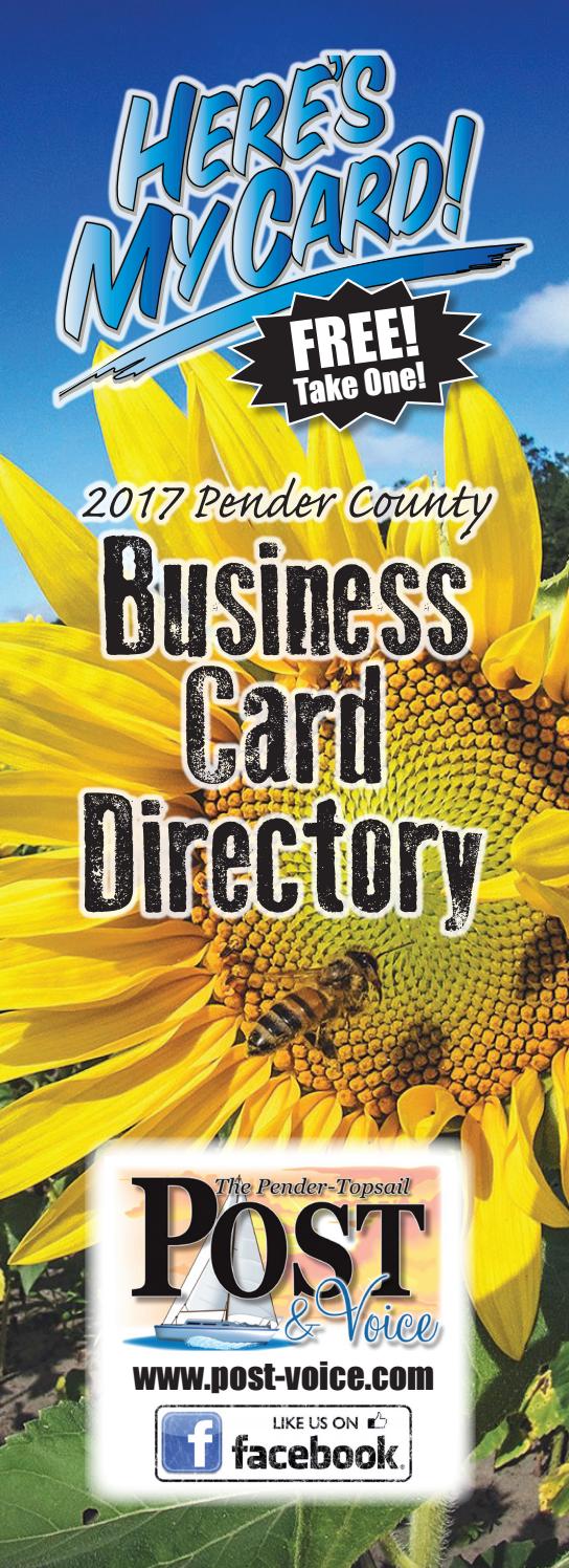 Pender County Business Card Directory 2017 by Katie Pettigrew - Issuu