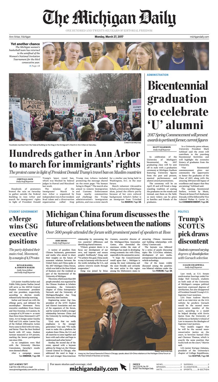 2017-03-27 by The Michigan Daily - Issuu