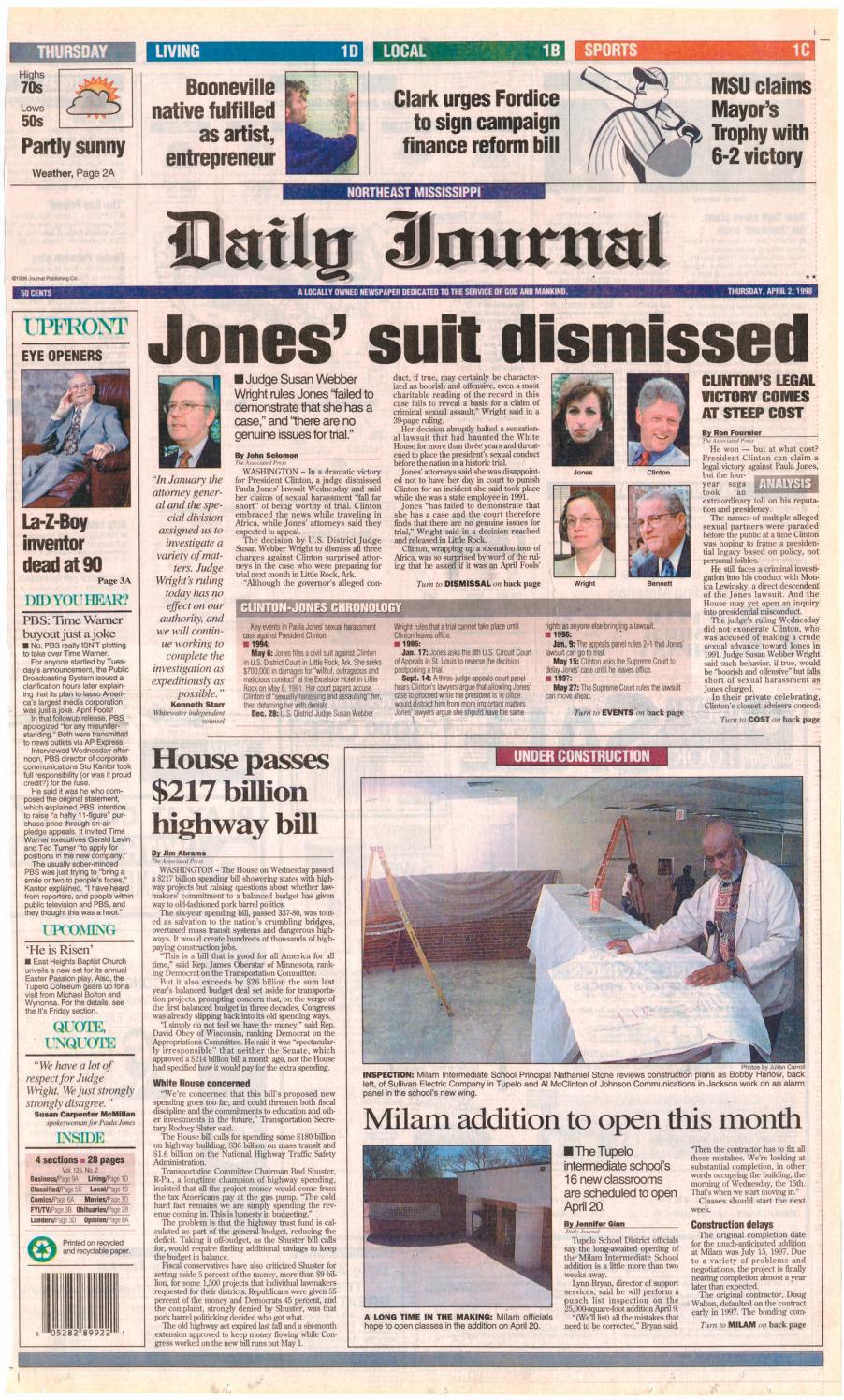 1998, April 02 - Paula Jones Lawsuit by Journal Inc - Issuu