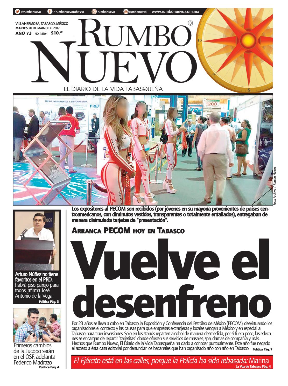 Rumbo Nuevo. Martes 28 de marzo de 2017 by Grupo Rumbo Nuevo - Issuu