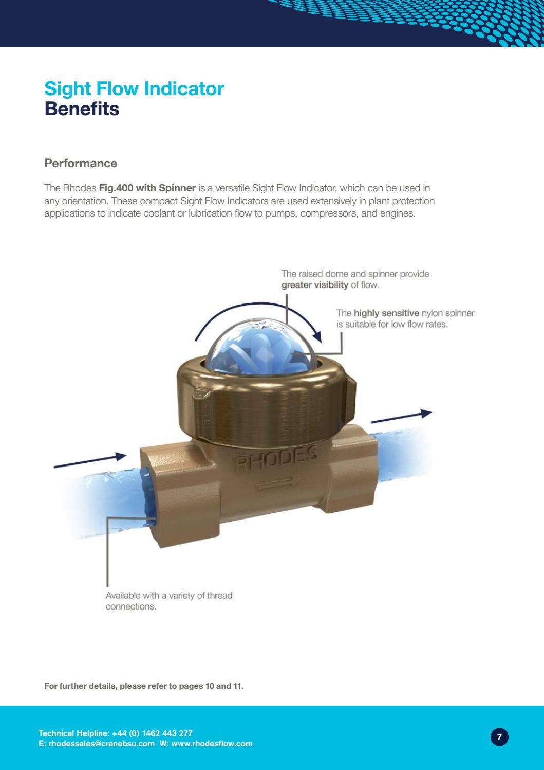 ERIKS RHODES sight flow glasses and flow indicators datasheet brochure ...