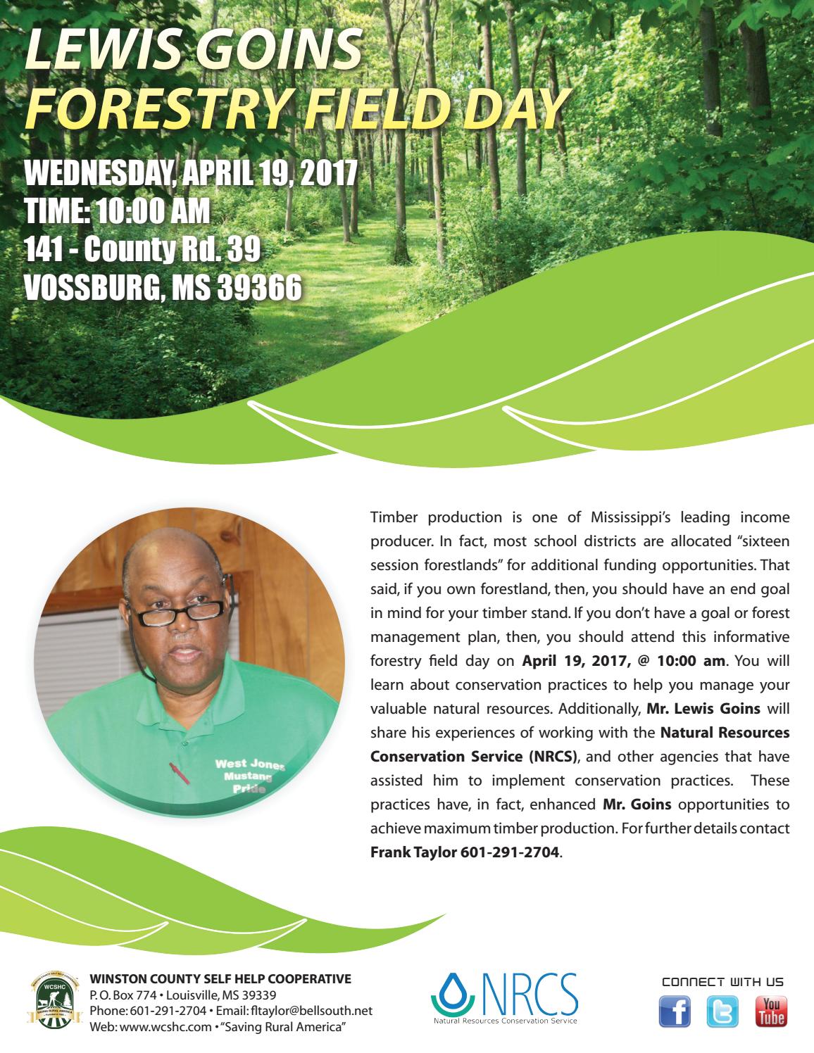 Lewis Goins Forestry Field Day Flyer by Frank Taylor - Issuu