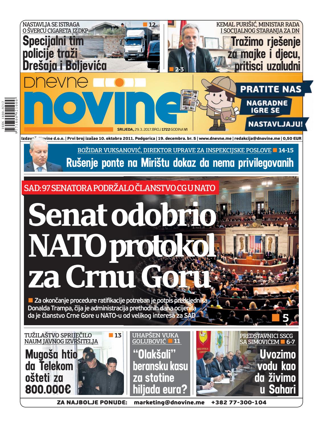 Dnevne novine 29. mart 2017. by Dnevne Novine - Issuu