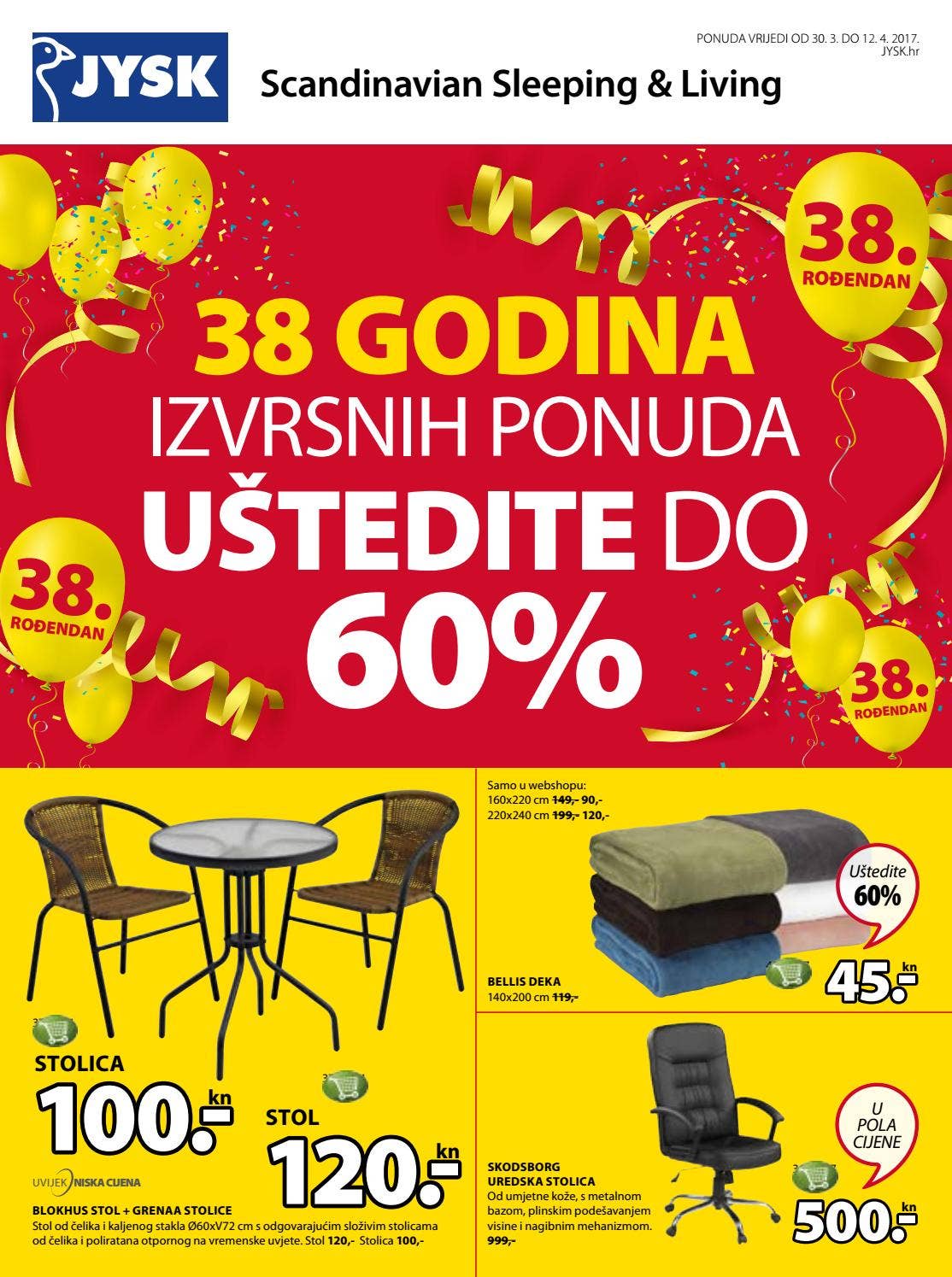 Jysk hr katalog od 30 03 12 04 2017 by Catalog.hr - Issuu