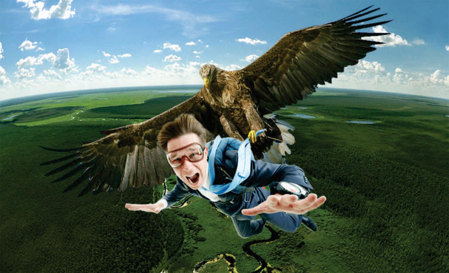 Man Flying with Bird - Photoshop Manipulation Tutorial by mkfacetoface ...