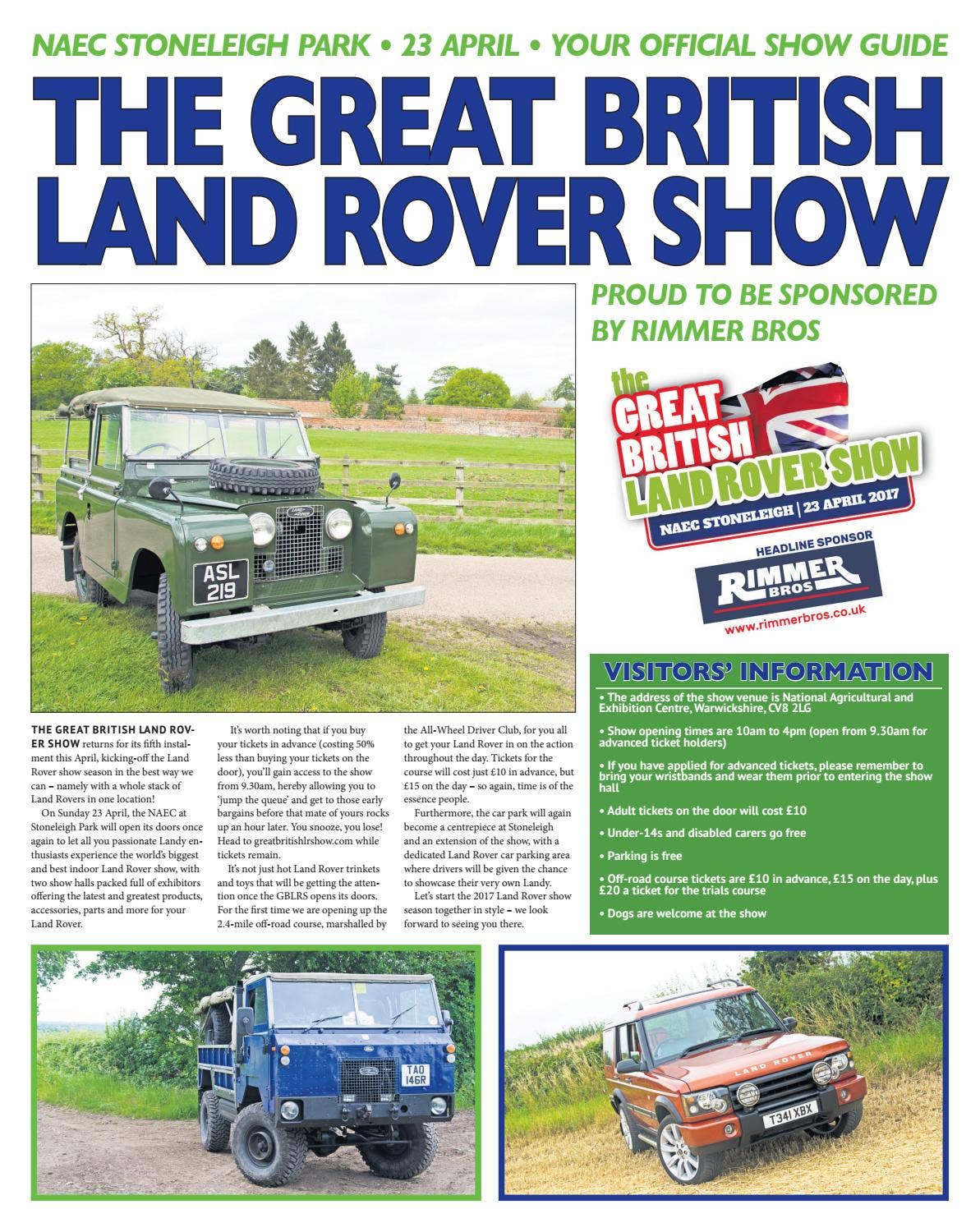 The Great British Land Rover Show April 2017 SHOW GUIDE by Assignment ...