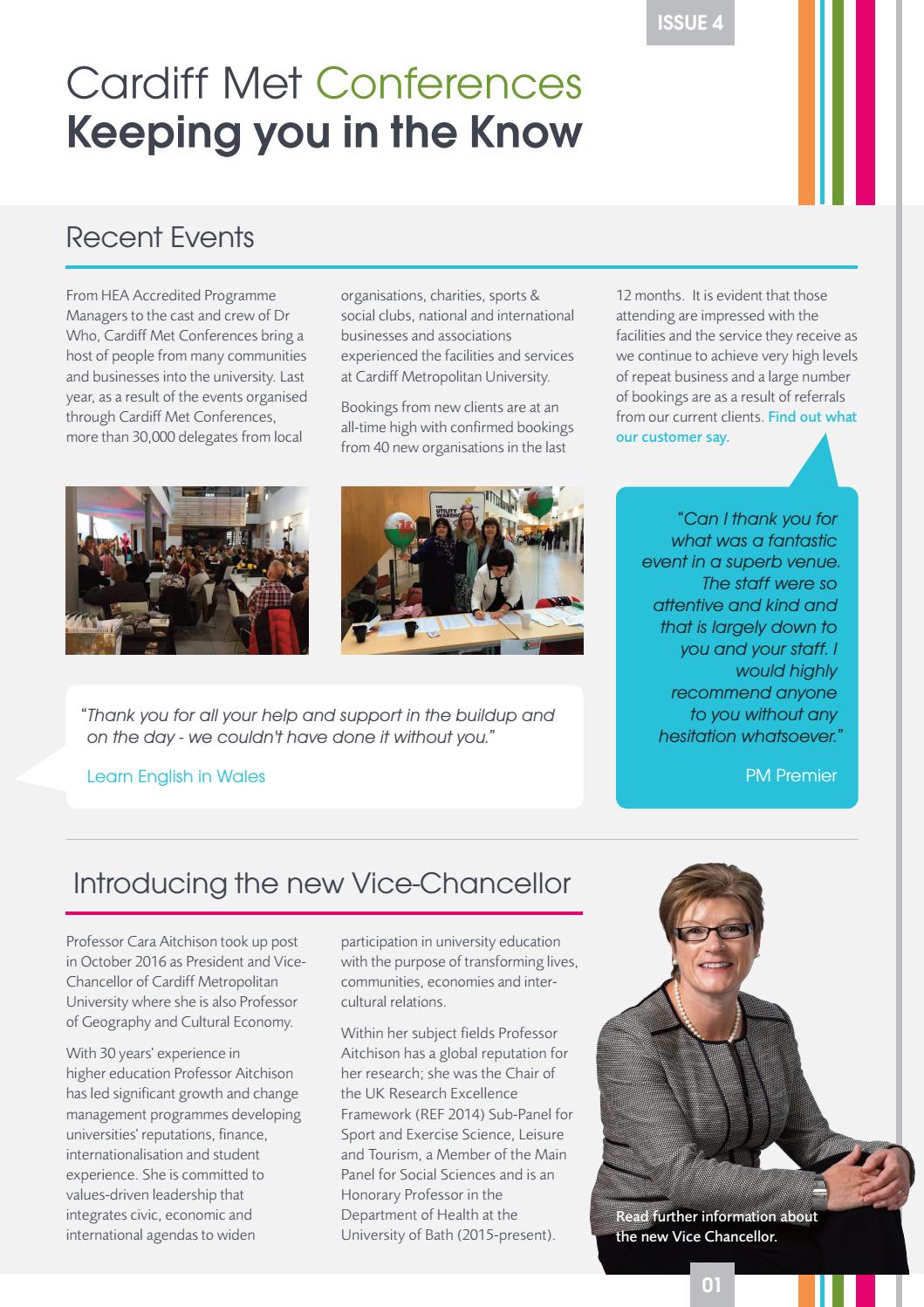 Conference Services Newsletter - March 2017 (External) by Cardiff ...