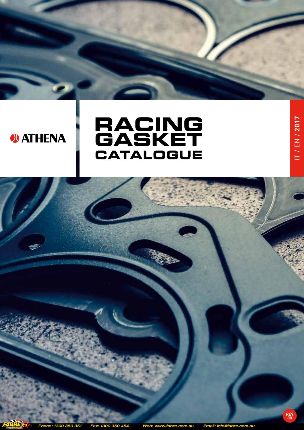 Athena Race Gaskets Catalogue 2017 by Fabre Australia - Issuu