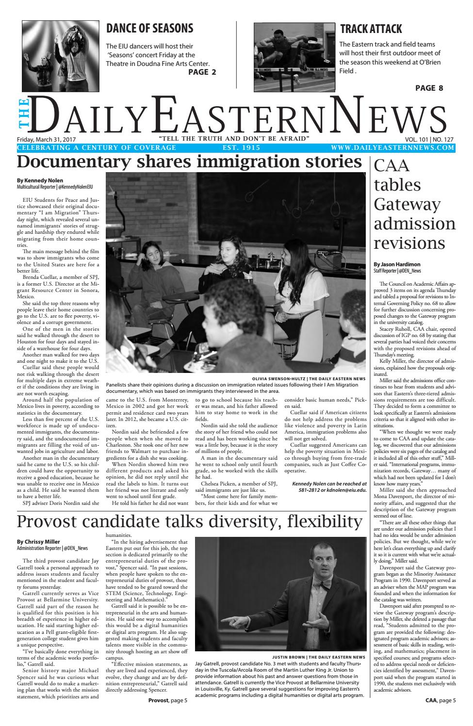 2017. 03. 31 by The Daily Eastern News - Issuu