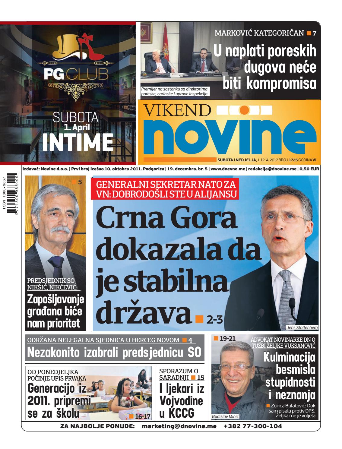 Dnevne novine 1-2. april 2017. by Dnevne Novine - Issuu