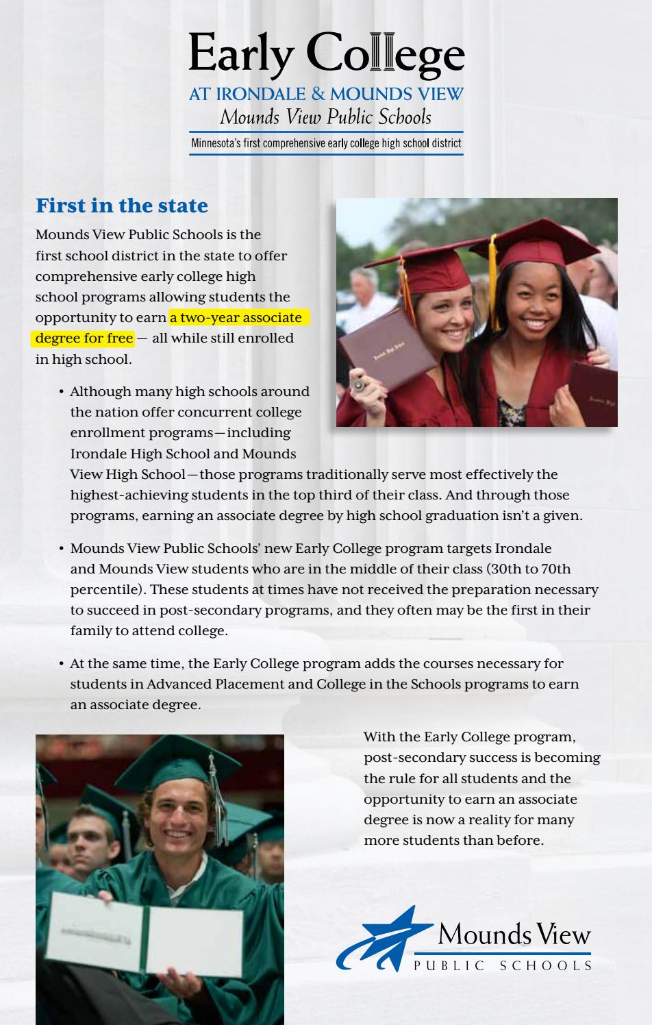 Early College by Mounds View Public Schools - Issuu