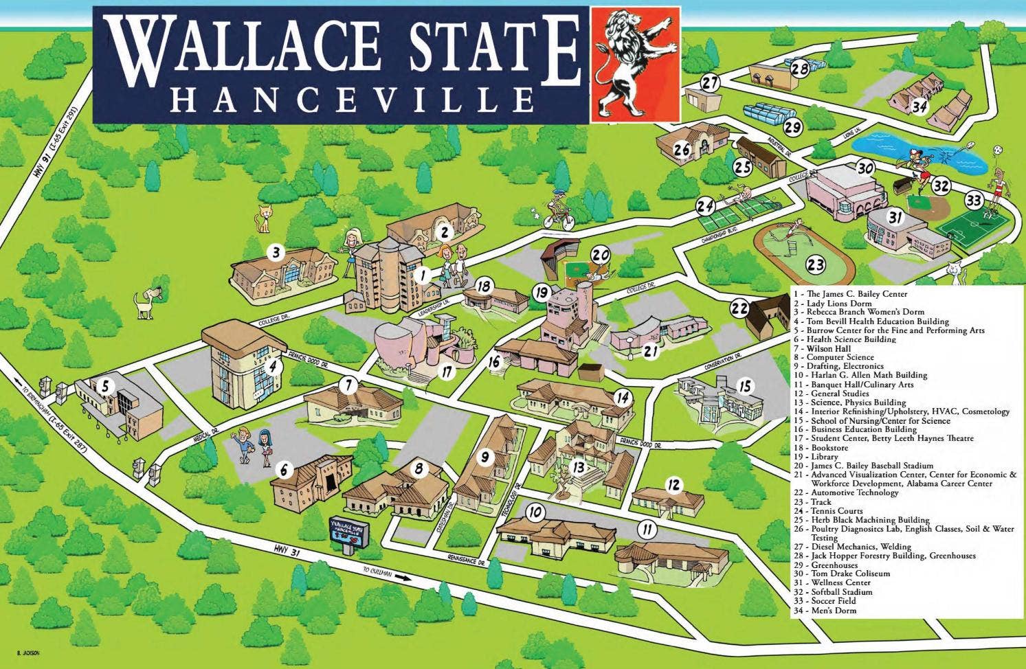 Campus Map 2016 by Wallace State Community College - Issuu