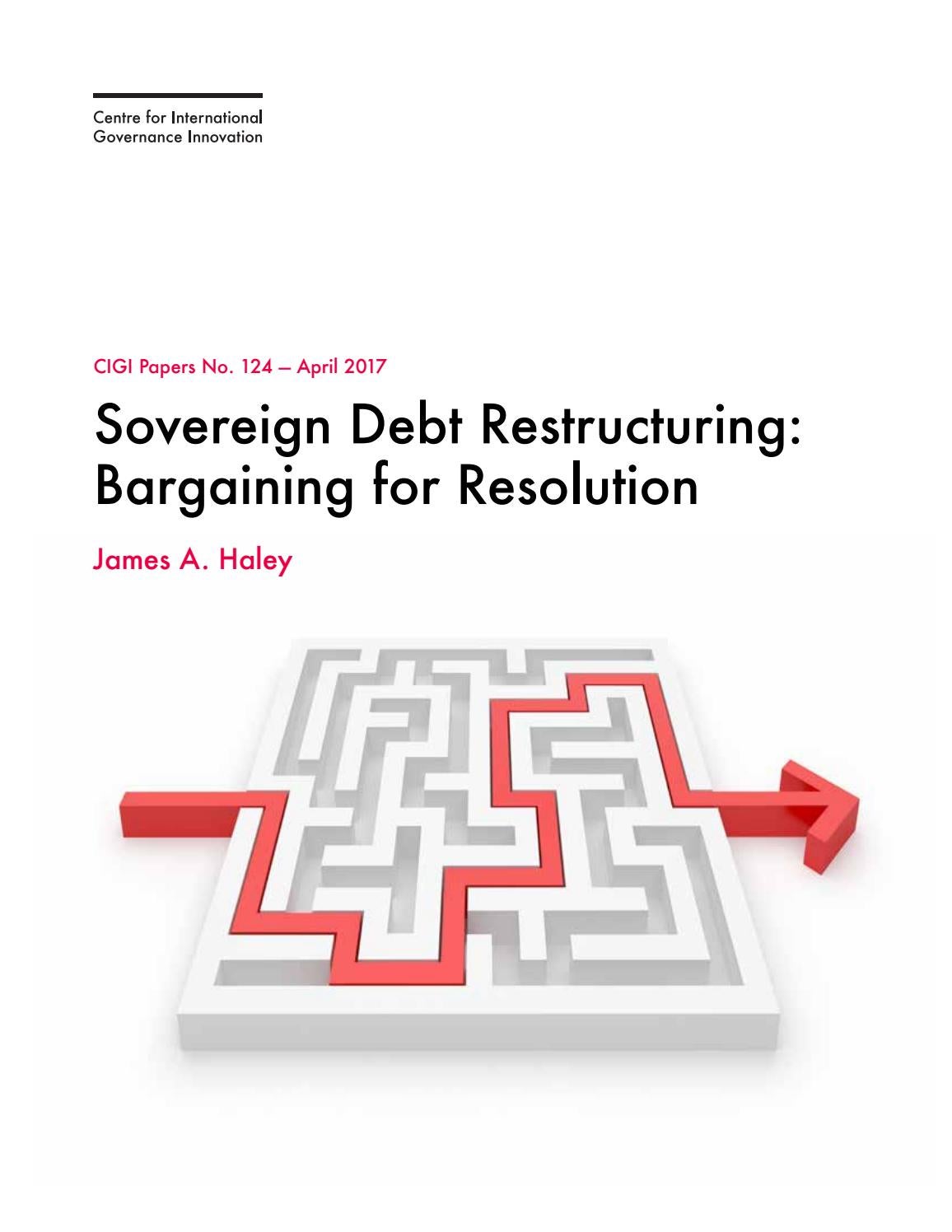 Sovereign Debt Restructuring: Bargaining for Resolution by Centre for ...