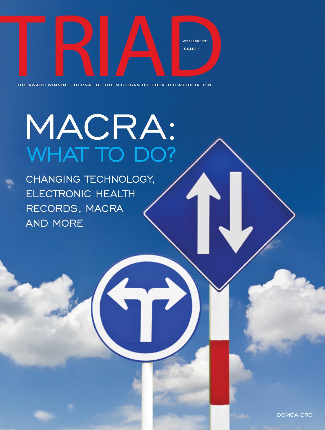 MOA TRIAD Vol. 28 Issue1, 2017 by Michigan Osteopathic Association - Issuu