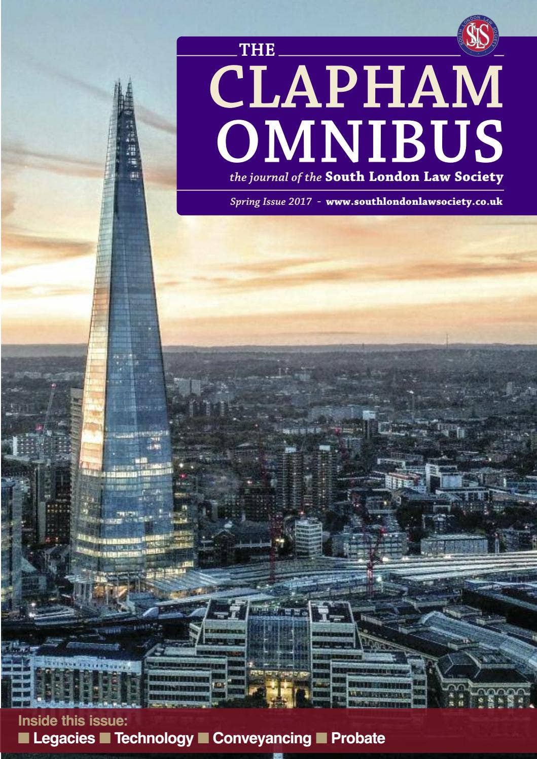 Clapham Omnibus Spring 2017 by Benham Publishing Limited - Issuu