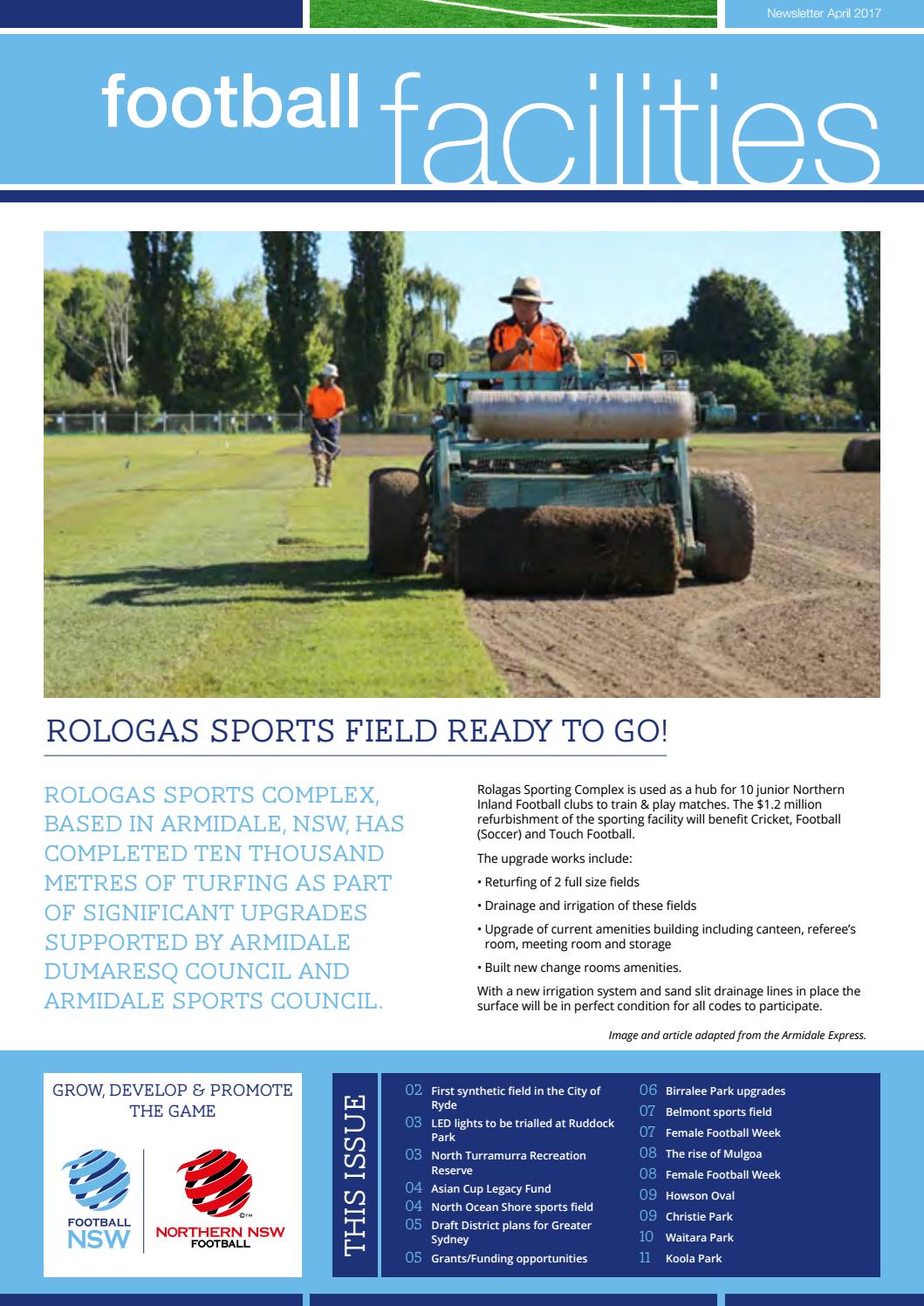 Facilities Newsletter 3 - April 2017 by Football NSW - Issuu