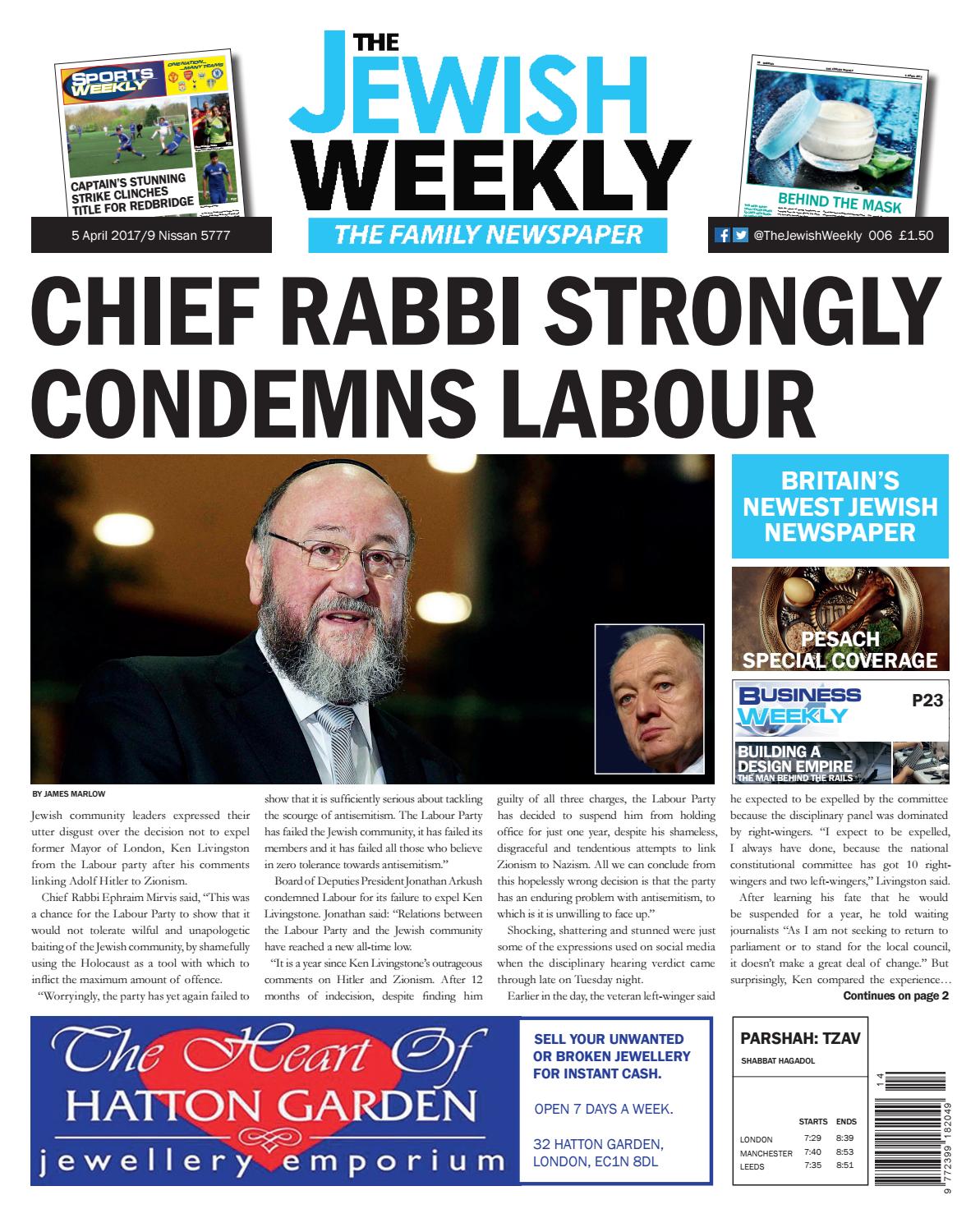 JEWISH WEEKLY EDITION 6 by The Jewish Weekly - Issuu
