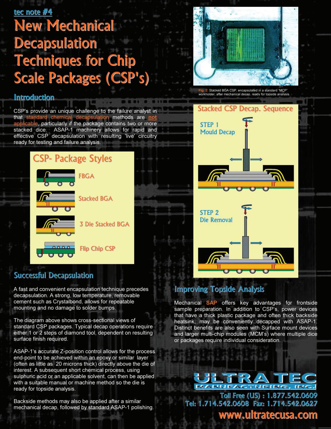 Mechanical decap of csp's - tec note 4 by ULTRA TEC - Issuu