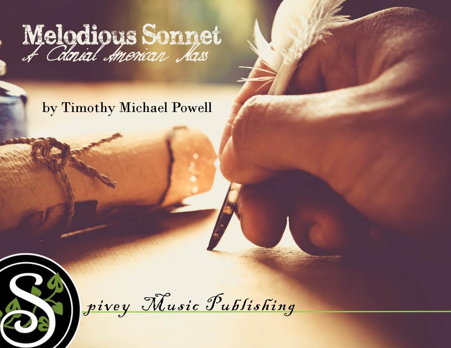 Melodious sonnet by Spivey Music Press - Issuu