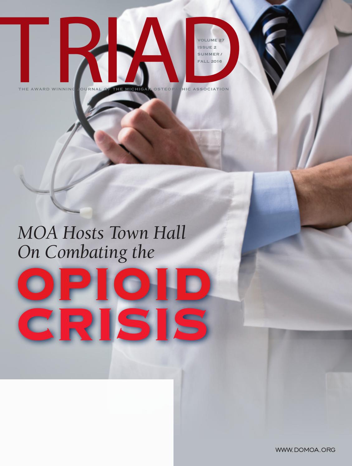 MOA TRIAD Vol. 27 Issue 2, 2016 by Michigan Osteopathic Association - Issuu