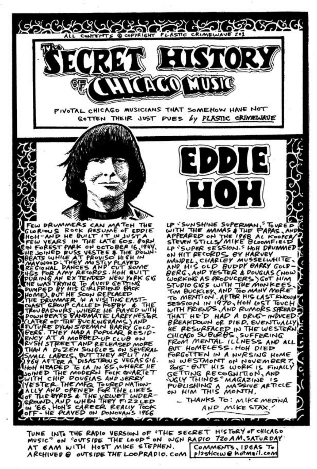 The Secret History of Chicago Music: Eddie Hoh by Chicago Reader - Issuu
