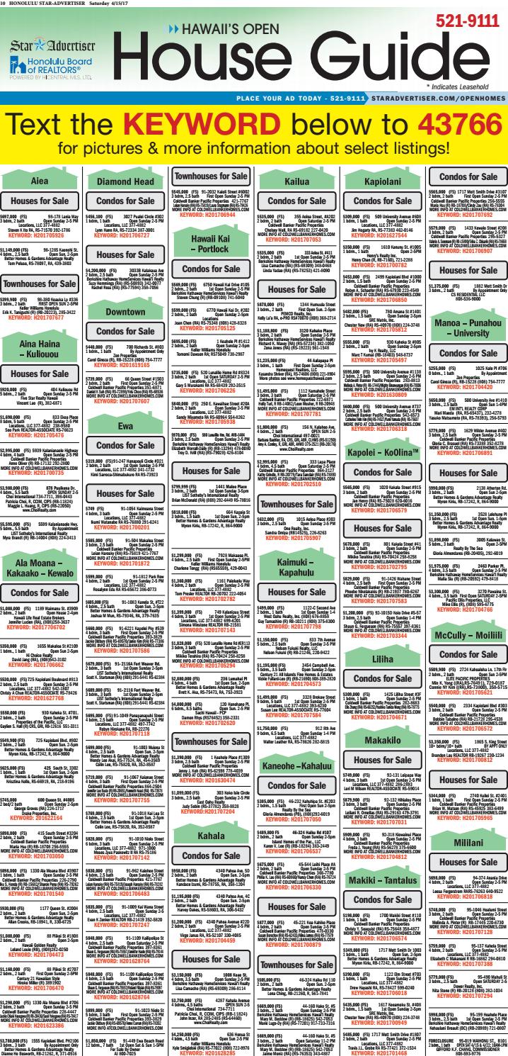 Open house guide 041617 by Oahu Publications, Inc - Issuu