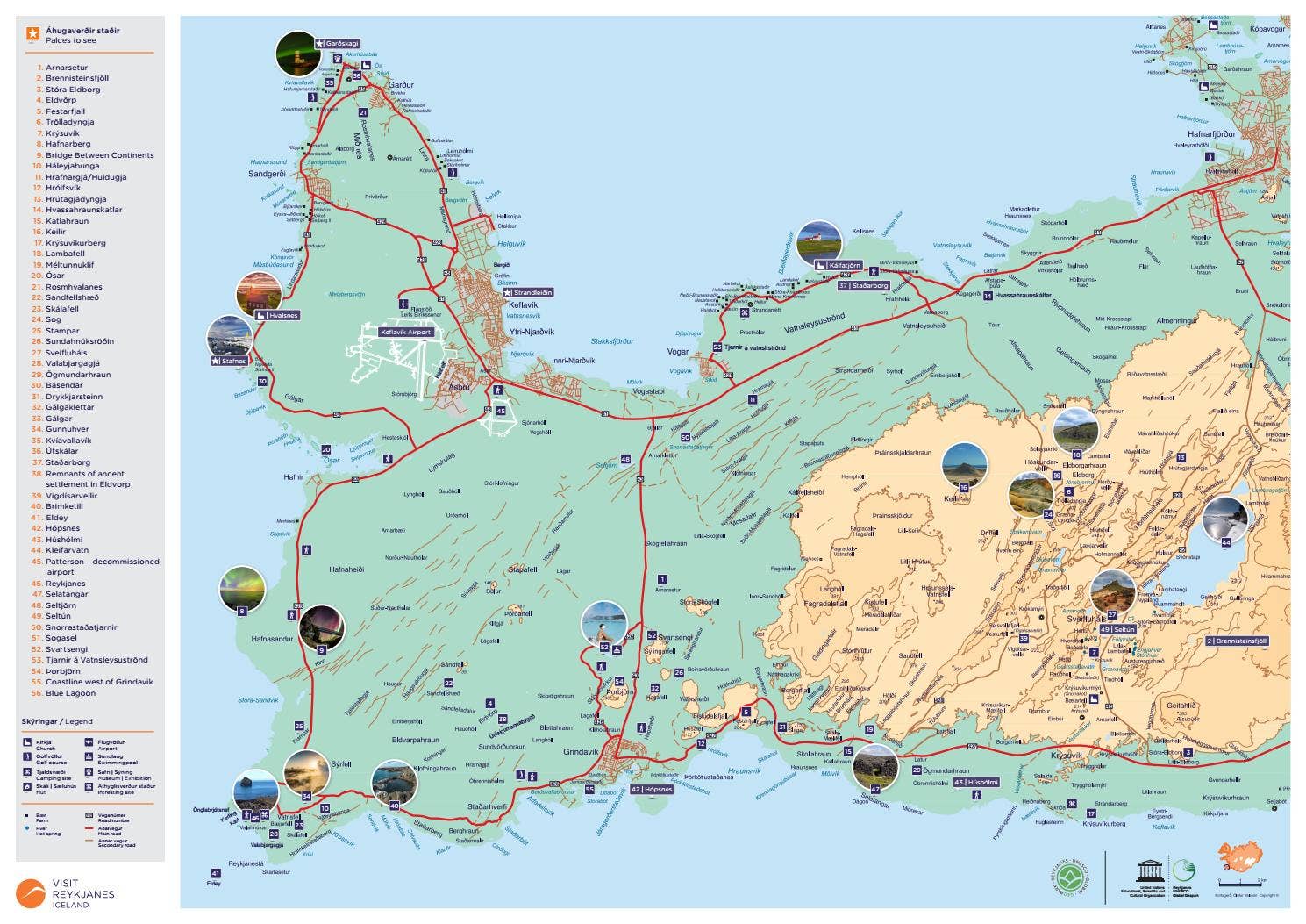 Map of Reykjanes Peninsula / Reykjanes Geopark by Visit Reykjanes - Issuu