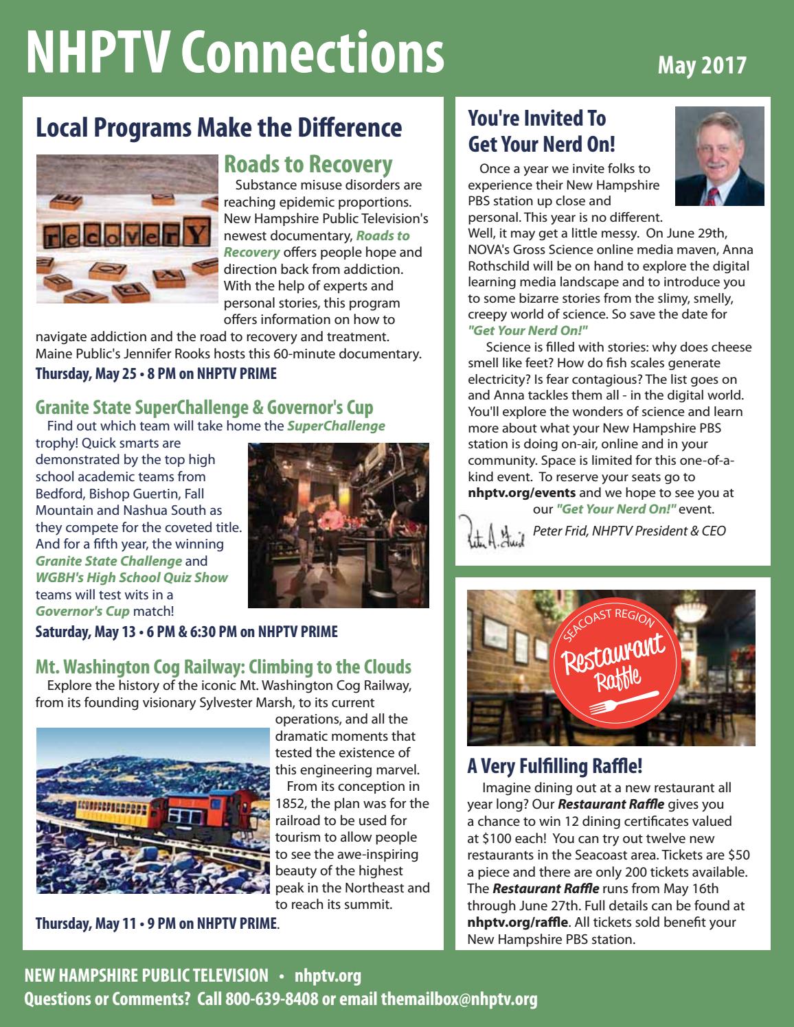 NHPTV Connections - May 2017 by New Hampshire PBS - Issuu