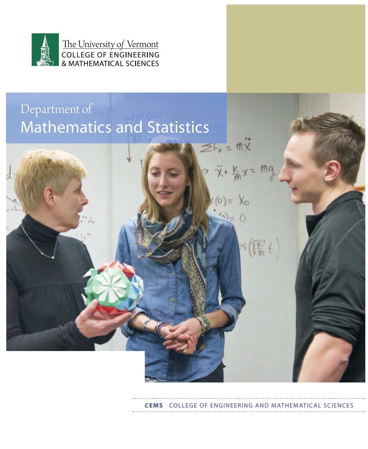 College of Engineering and Mathematical Sciences: Department of ...