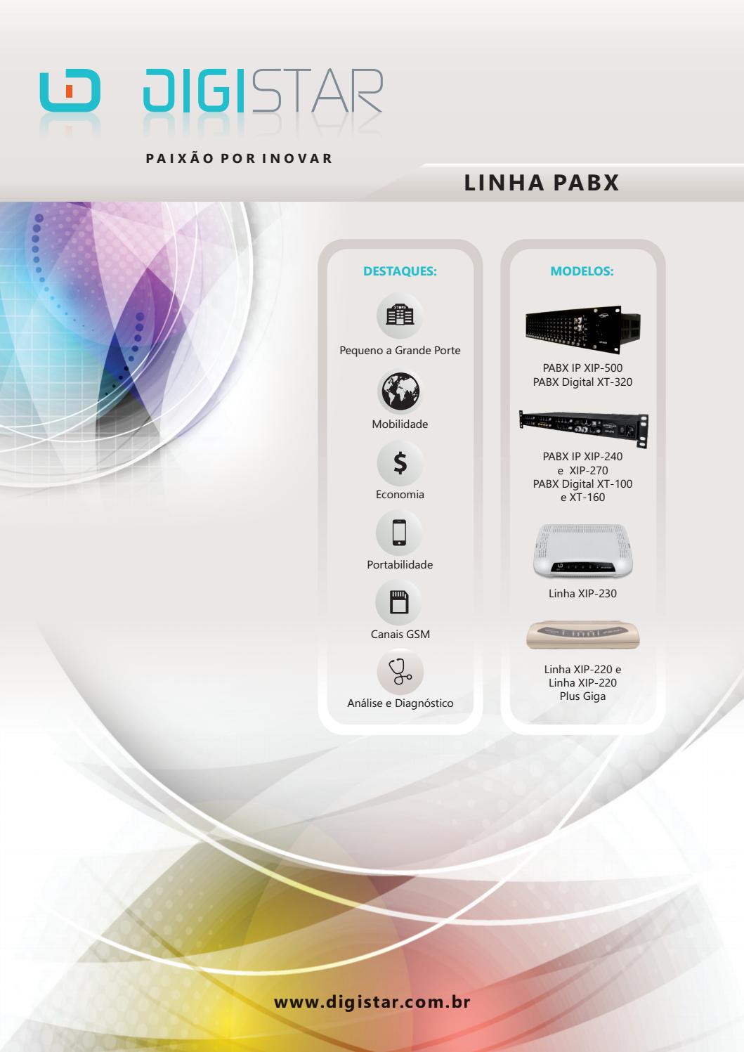 Catalogo pabx digistar by Diniz - BD Company - Issuu