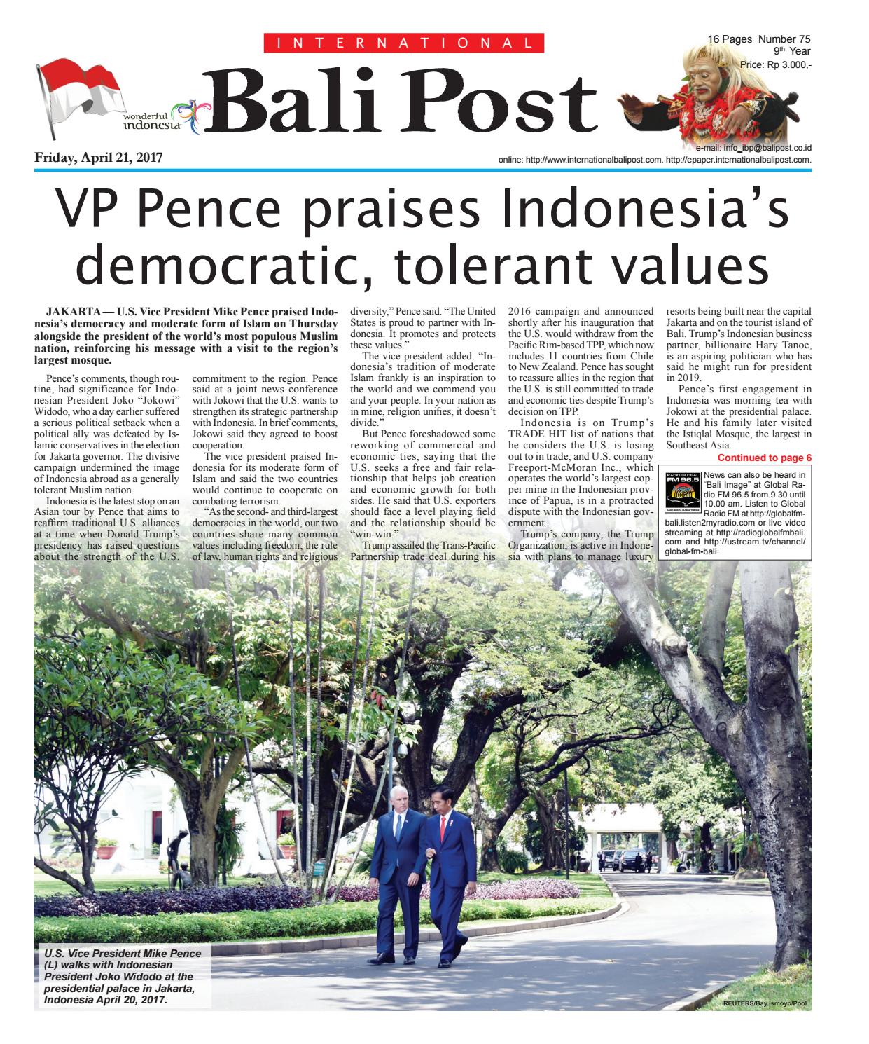 Edisi 21 April 2017 | Internasional Bali Post by e-Paper KMB - Issuu