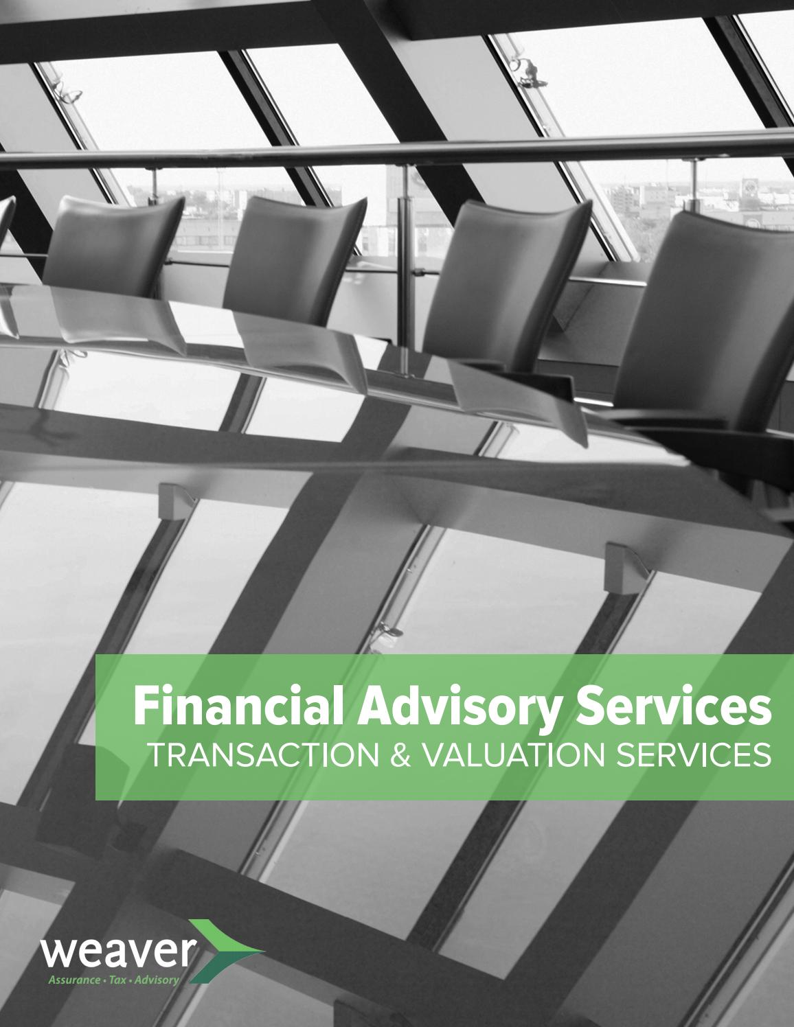 Financial Advisory Services Brochure by Weaver - Issuu