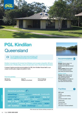 PGL Kindilan Brochure - Queensland, Australia by PGL Travel Ltd - Issuu